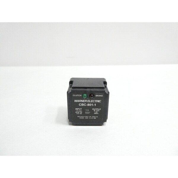 Warner Electric WARNER ELECTRIC CBC-801-1 115V-AC 1.25A AMP 90V-DC AC ... Warner Electric WARNER ELECTRIC CBC-801-1 115V-AC 1.25A AMP 90V-DC AC ...